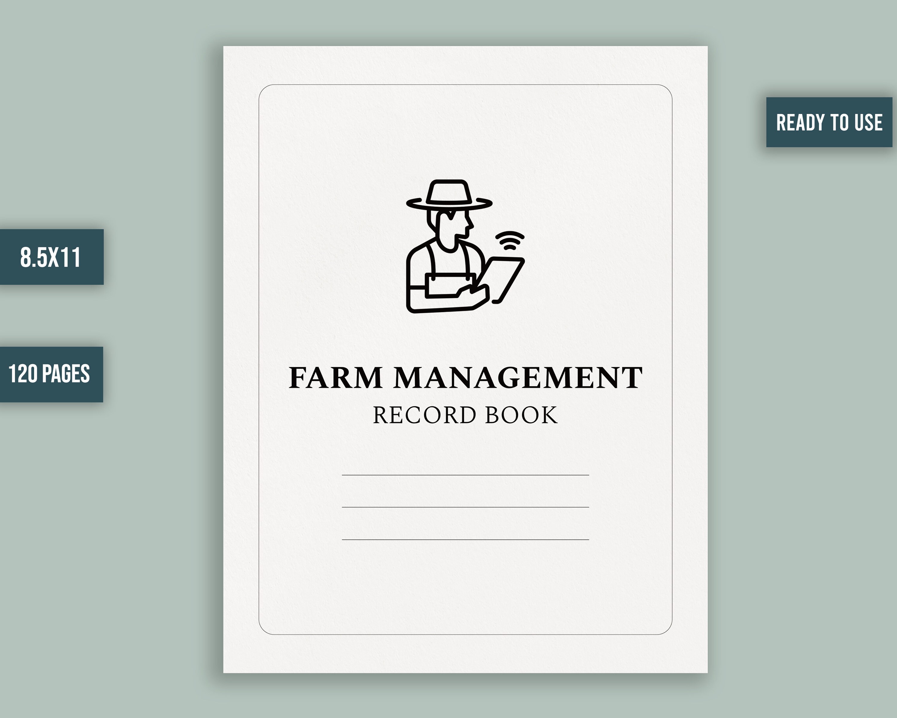 Farm Management Record Book 8.5x11 Inches 120 Pages Ready to Upload PDF ...