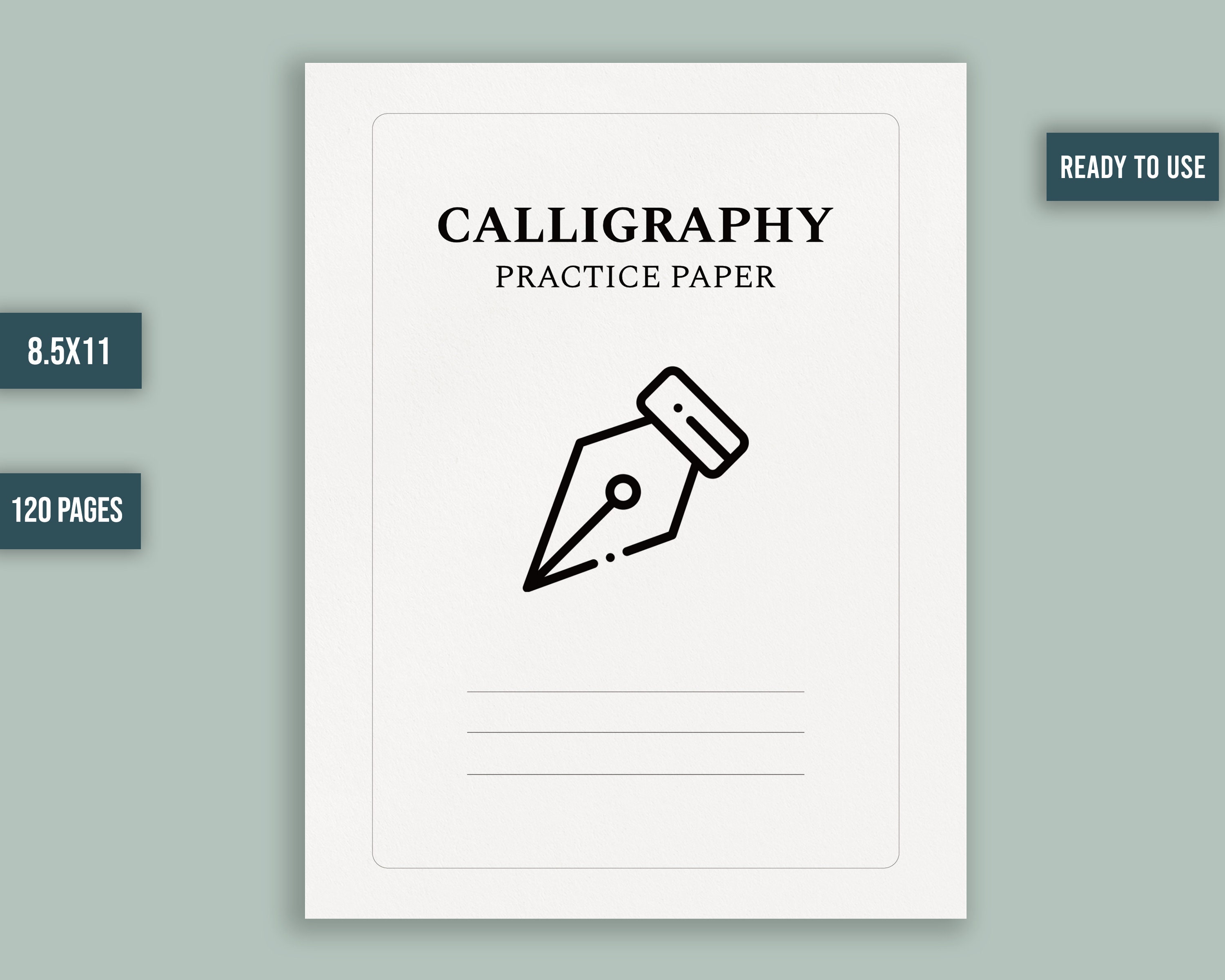 Calligraphy Practice Paper. Calligraphy Practice Sheets 8.5