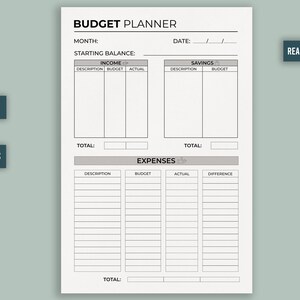 Budget Planner KDP Interior 6x9 Inches Commercial Use Ready to Upload ...