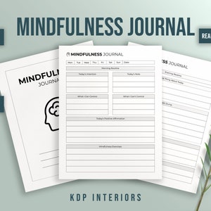 Mindfulness Journal 8.5x11inches KDP Template 120pages KDP Interior ...