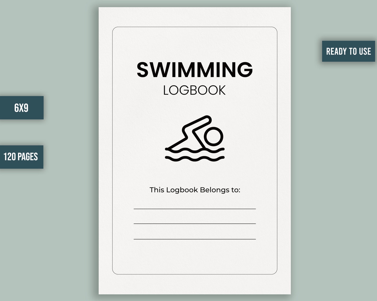 Swimming Log Book KDP Interior Commercial Use Ready to Upload - Etsy