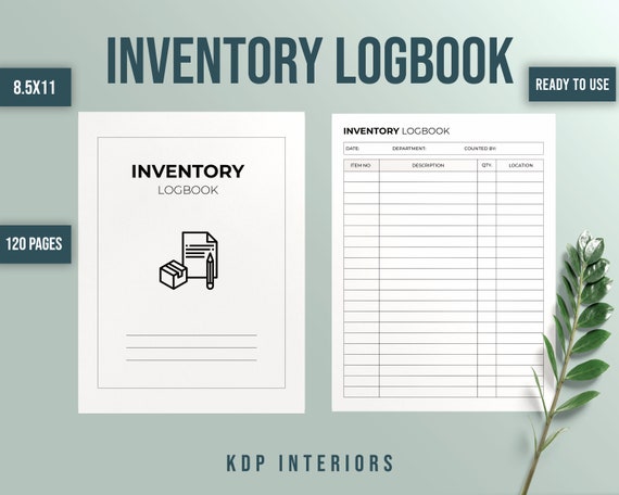 Inventory Logbook 8.5x11 Inches Commercial Use Ready to Upload - Etsy