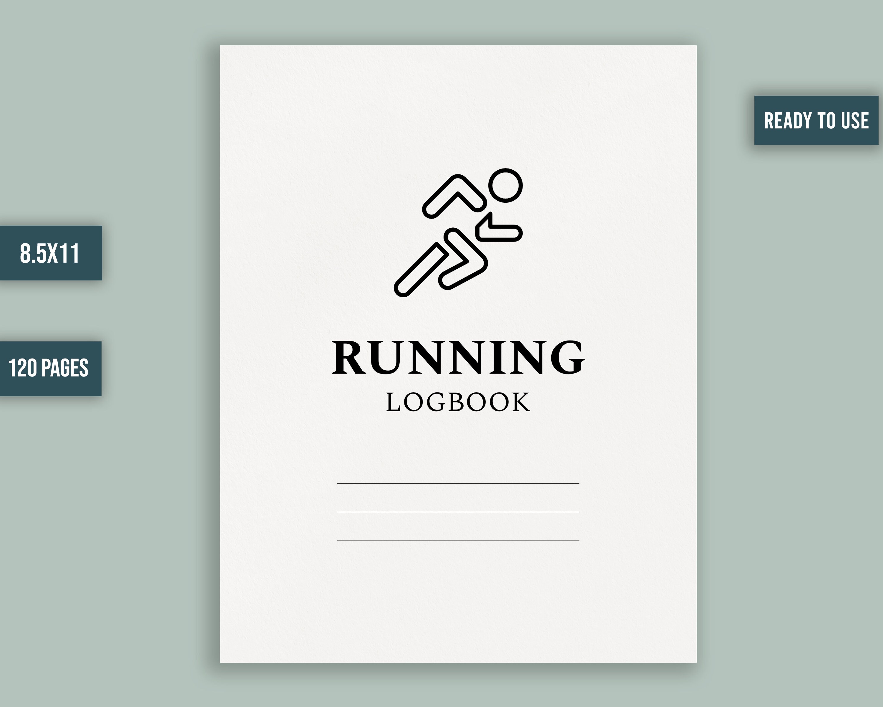 Running Logbook KDP Interior 8.5x11 Inches 120 Pages Commercial Use ...