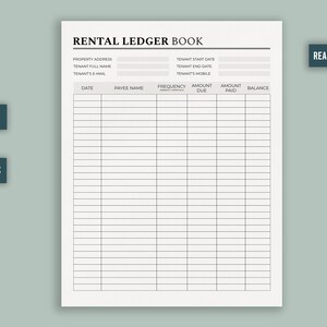 Rental Ledger Book 120 Pages 8.5x11 Inches Ready to Upload PDF KDP ...