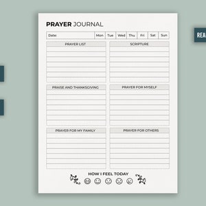 Prayer Journal 8.5x11 Inches Ready to Upload PDF - Etsy