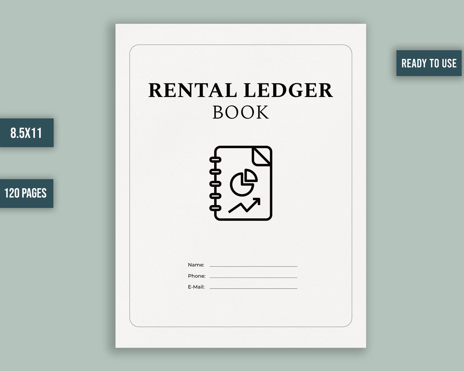 Rental Ledger Book 120 Pages 8.5x11 Inches Ready to Upload PDF KDP ...