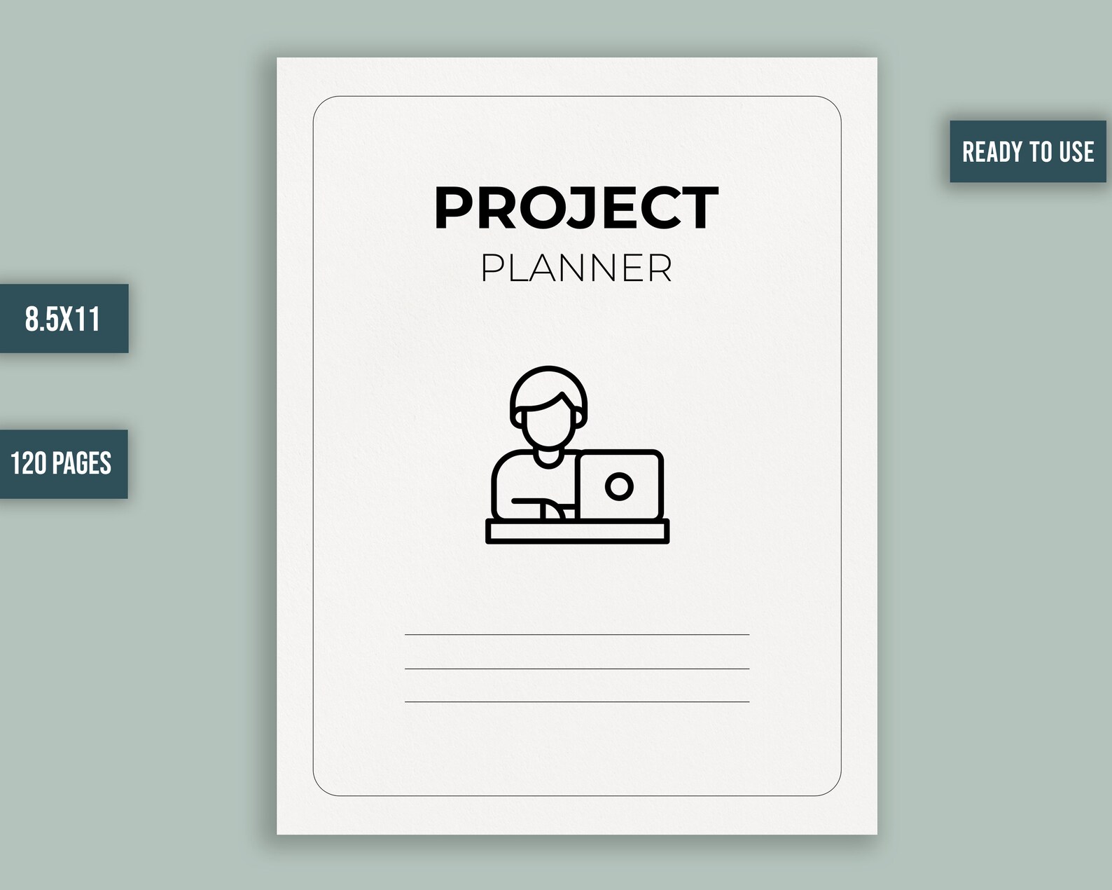 Project Planner 8.5x11inches Printable Template Ready to Upload PDF ...