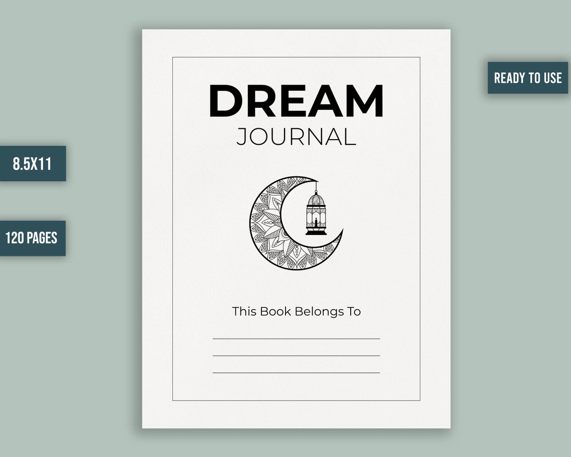 Dream Journal 8.5x11 Inches 120 Pages KDP Interiors Template Low ...
