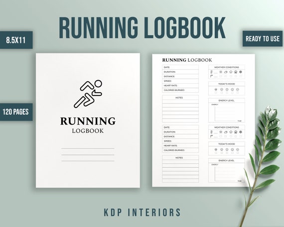 Running Logbook KDP Interior 8.5x11 Inches 120 Pages | Etsy