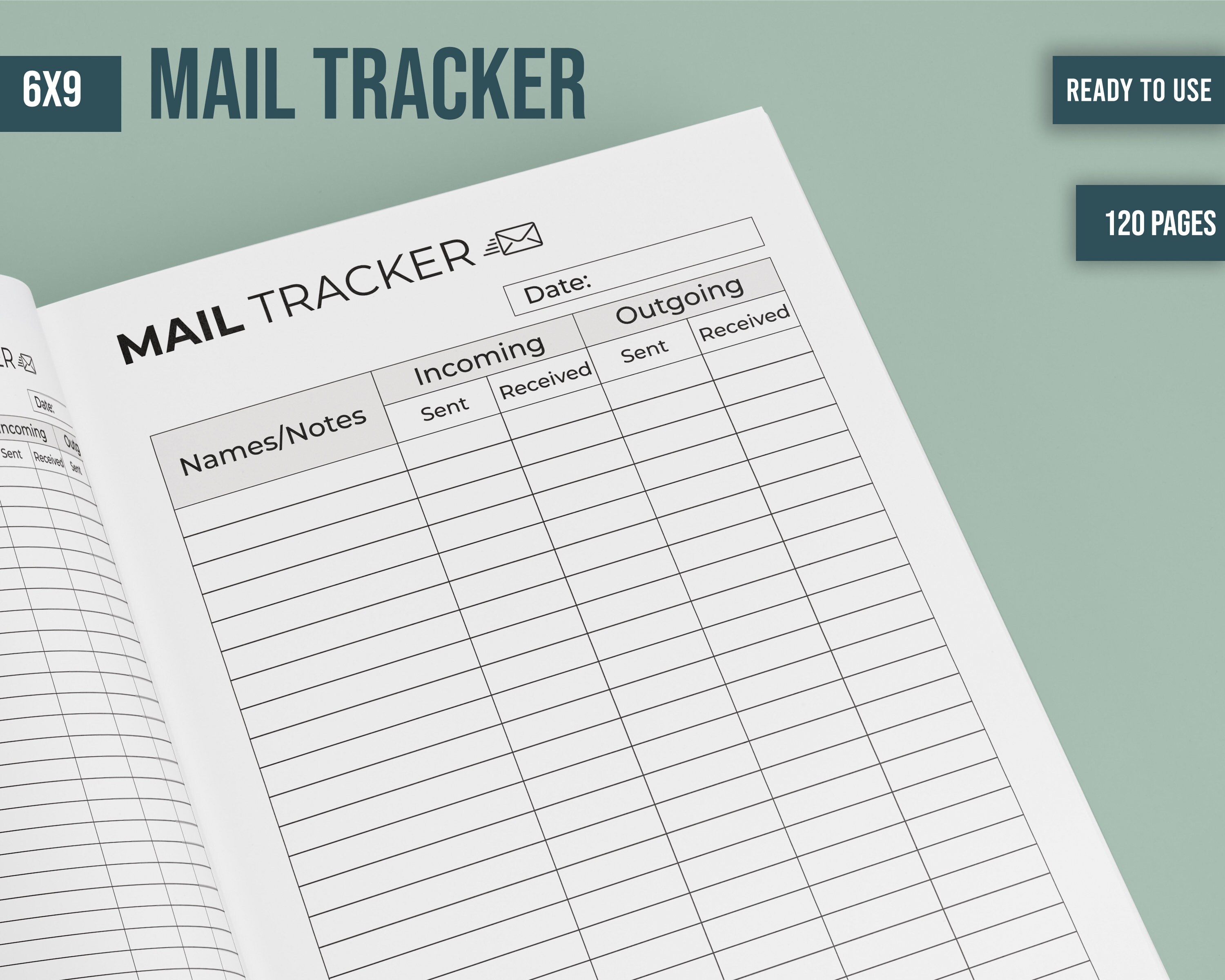 Mail Tracker KDP Interior Commercial Use Ready to Upload PDF KDP ...