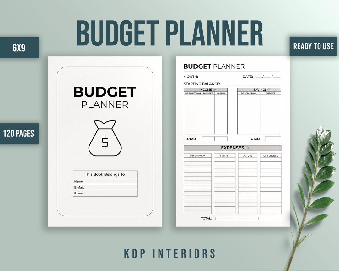 Budget Planner KDP Interior 6x9 Inches Commercial Use Ready to Upload ...