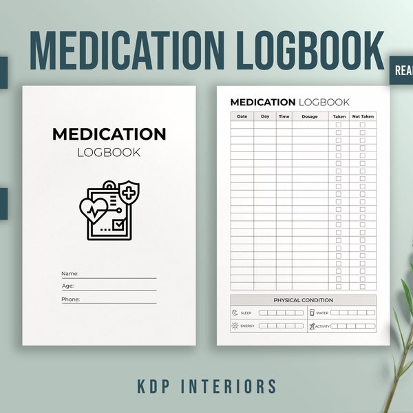 Medication Log - Etsy