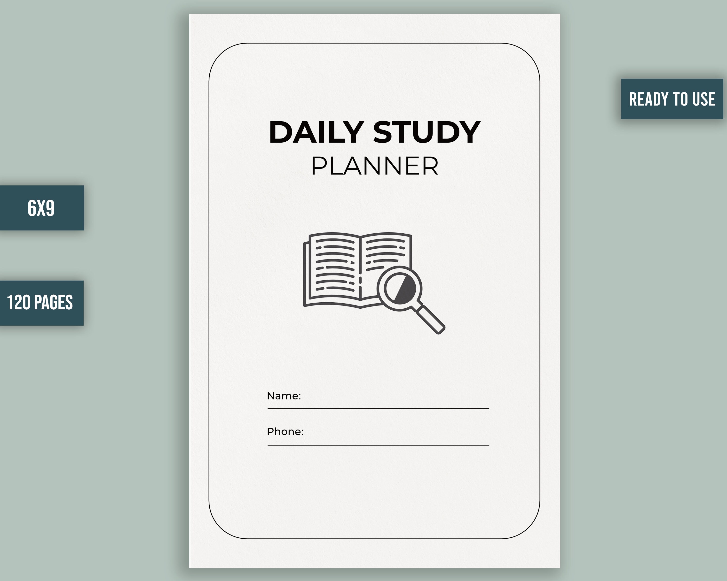 Daily Study Planner Student Study Planner Printable KDP Interiors 120 ...