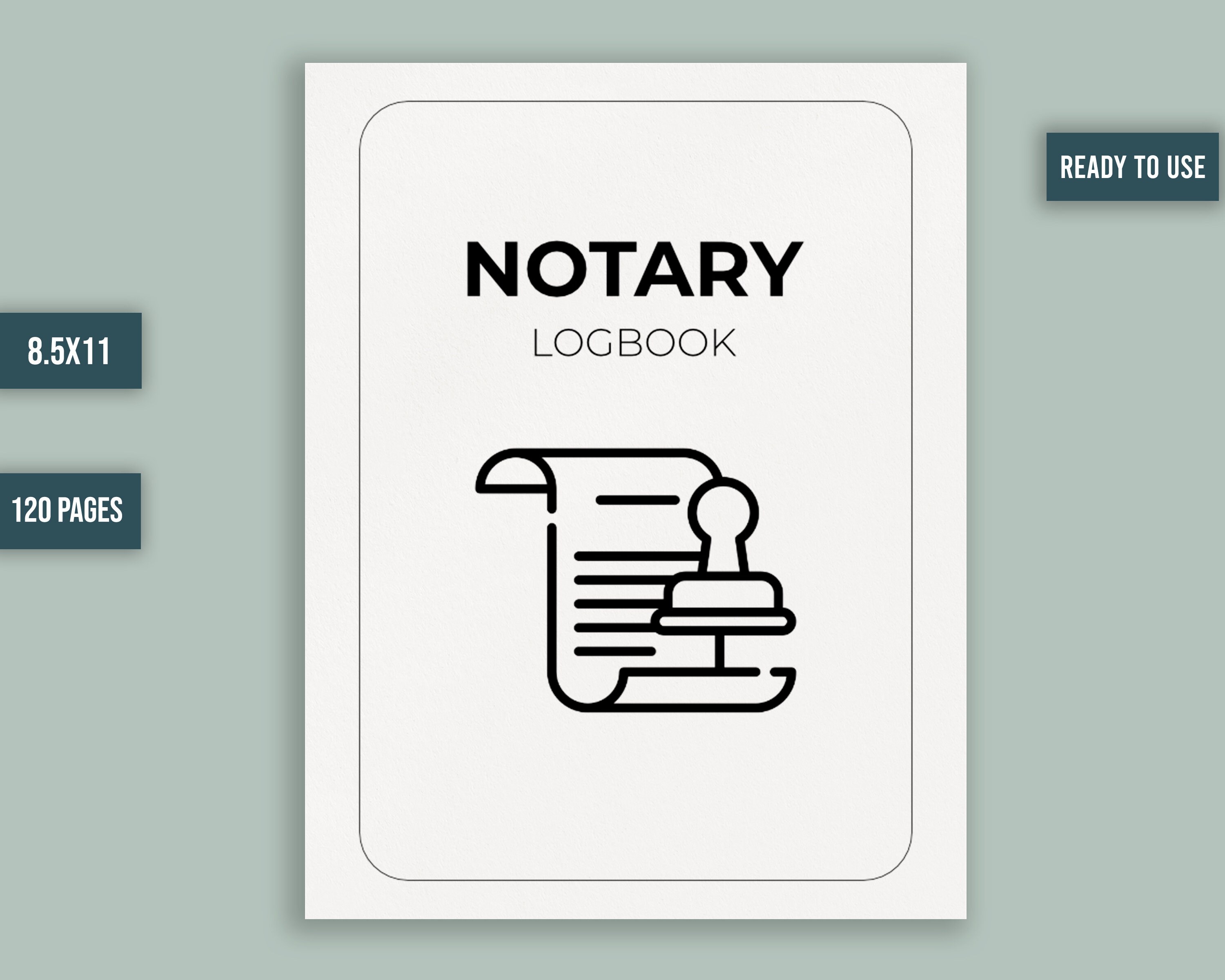 Notary Logbook 8.5x11 Inches 120 Pages KDP Interiors Template - Etsy