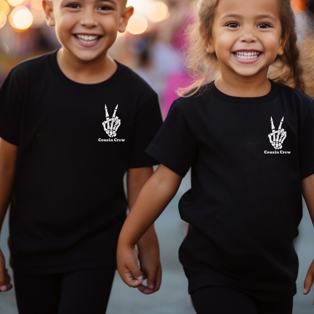 Cute Skeleton Hand Shirt, Skeletal Cousin Crew Family Matching Shirts ...