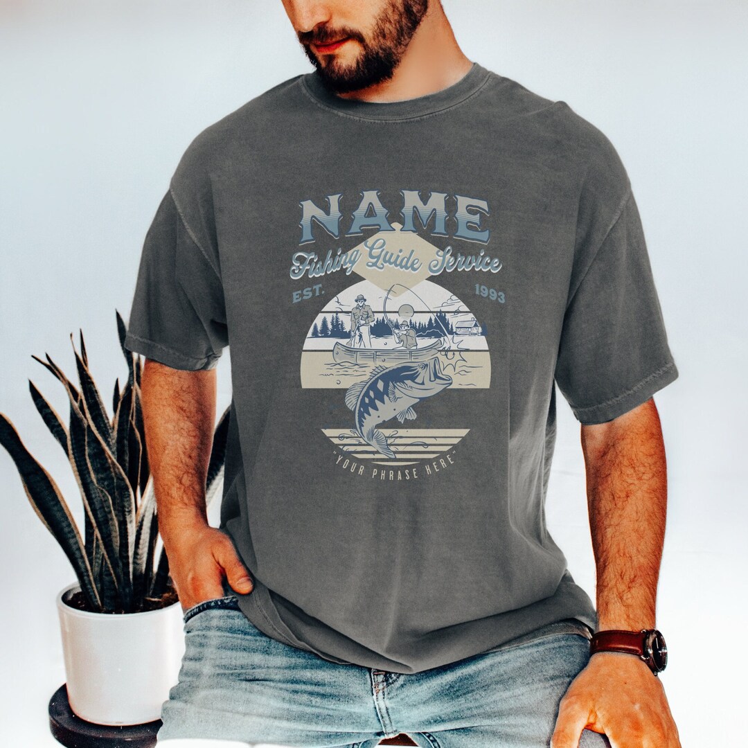Custom Fishing Guide Service Shirt, Vintage Shirt, Personalized Tee for ...