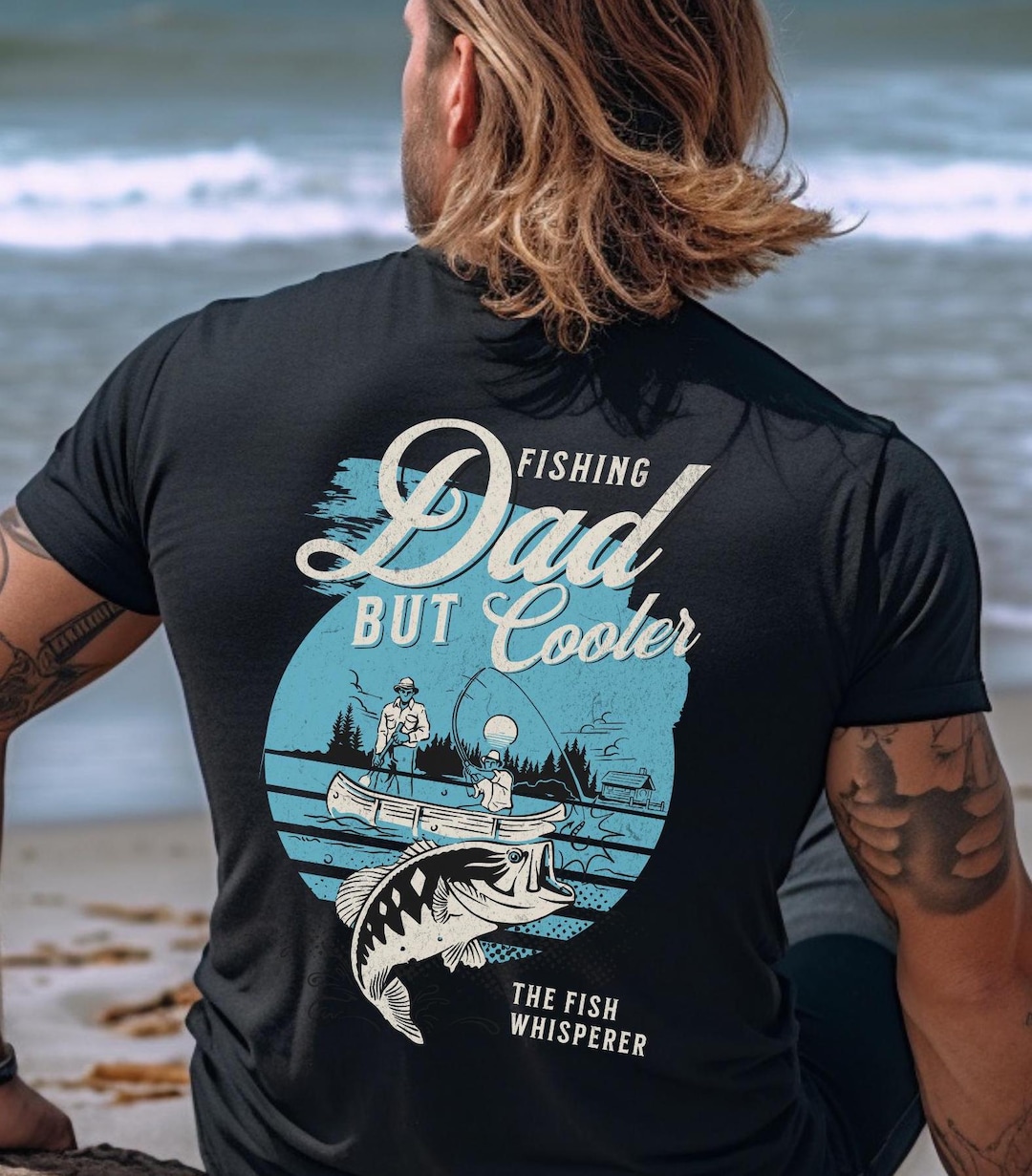 Dads Fishing Shirt, Reel Cool Grandpa Fishing Sweatshirt, Retro Fish ...