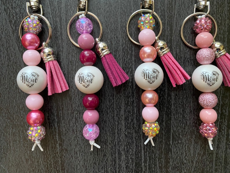 Mom Keychain | Mother’s Day Keychain | Beaded Keychain | Mother’s Day ...