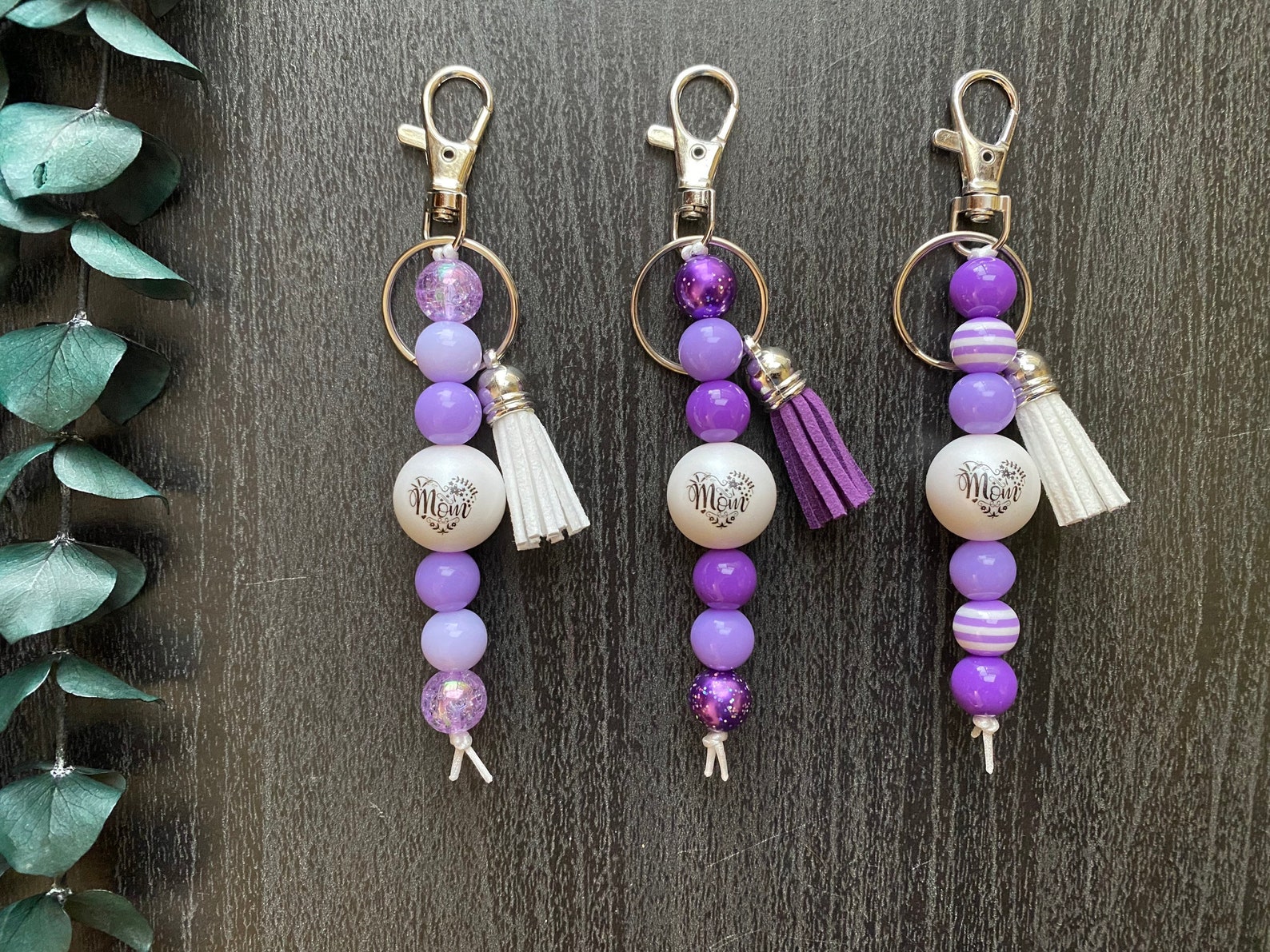 Mom Keychain | Mother’s Day Keychain | Beaded Keychain | Mother’s Day ...
