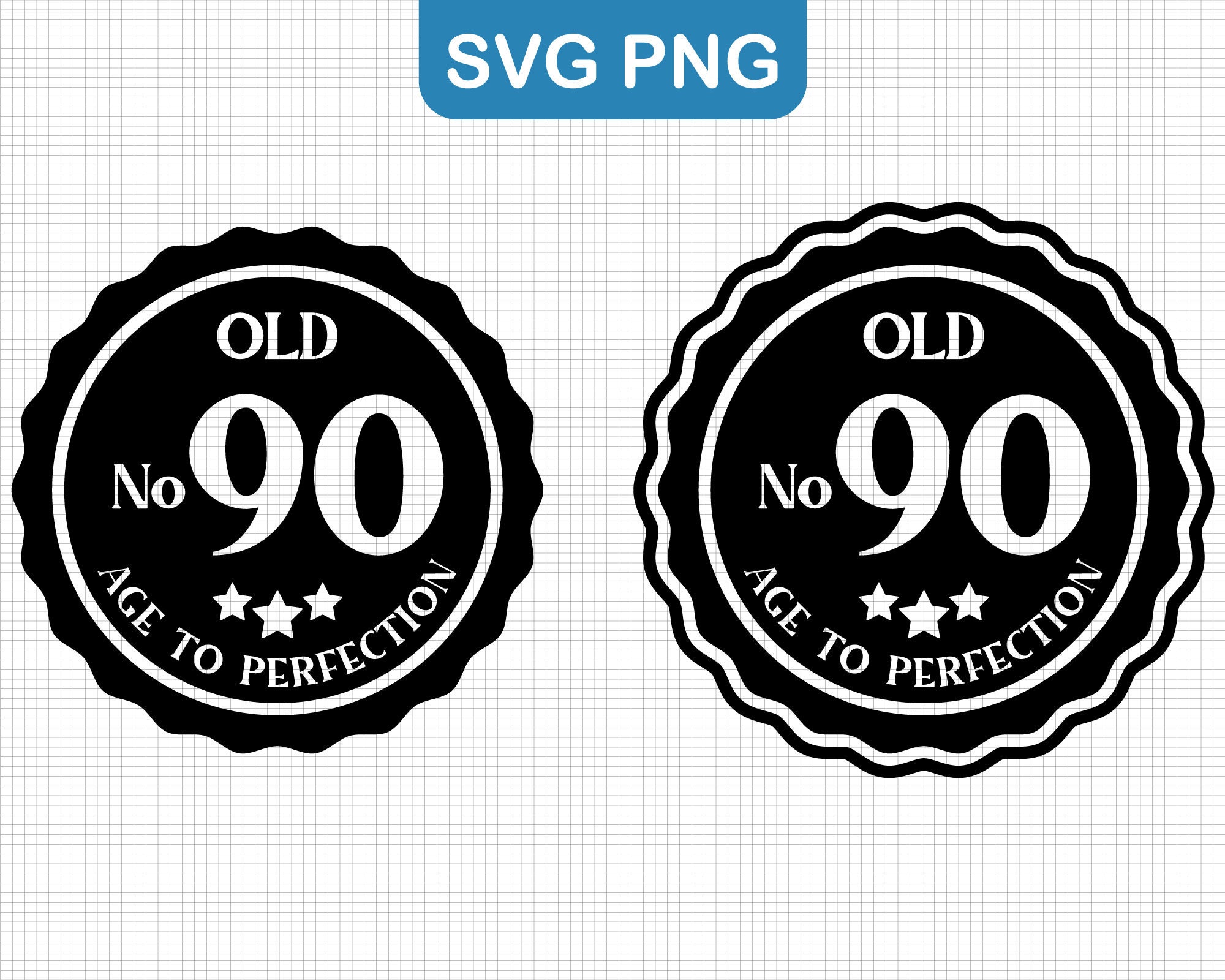 Old Number 90 Svg, Aged to Perfection, 1932 Svg, 90th Birthday Svg ...