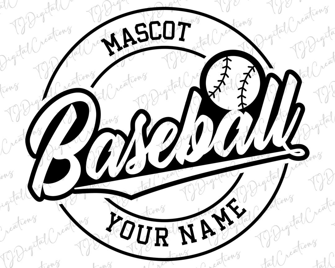 Baseball Svg, Baseball Mascot Svg, Custom Name Svg, Digital Download ...