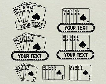 Royal Flush Cards Svg - Etsy