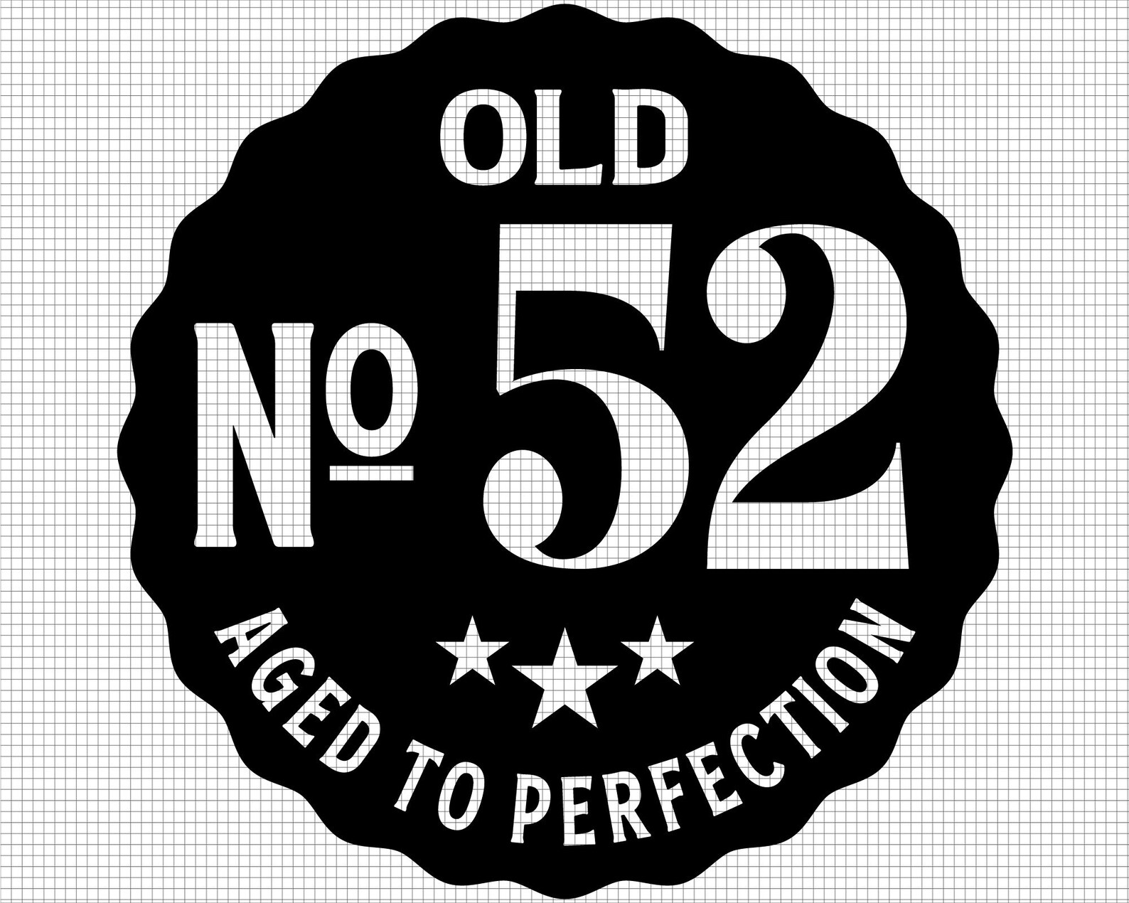 Old Number 52 Svg, Aged to Perfection Svg, Digital Download, 52nd ...