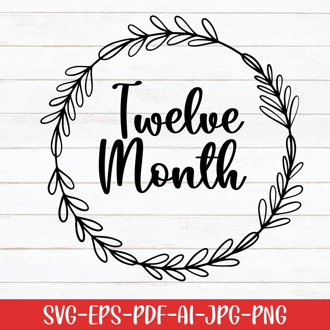 Twelve Month Svg, Baby Svg, Baby Month Svg, Digital Download, Baby Life ...