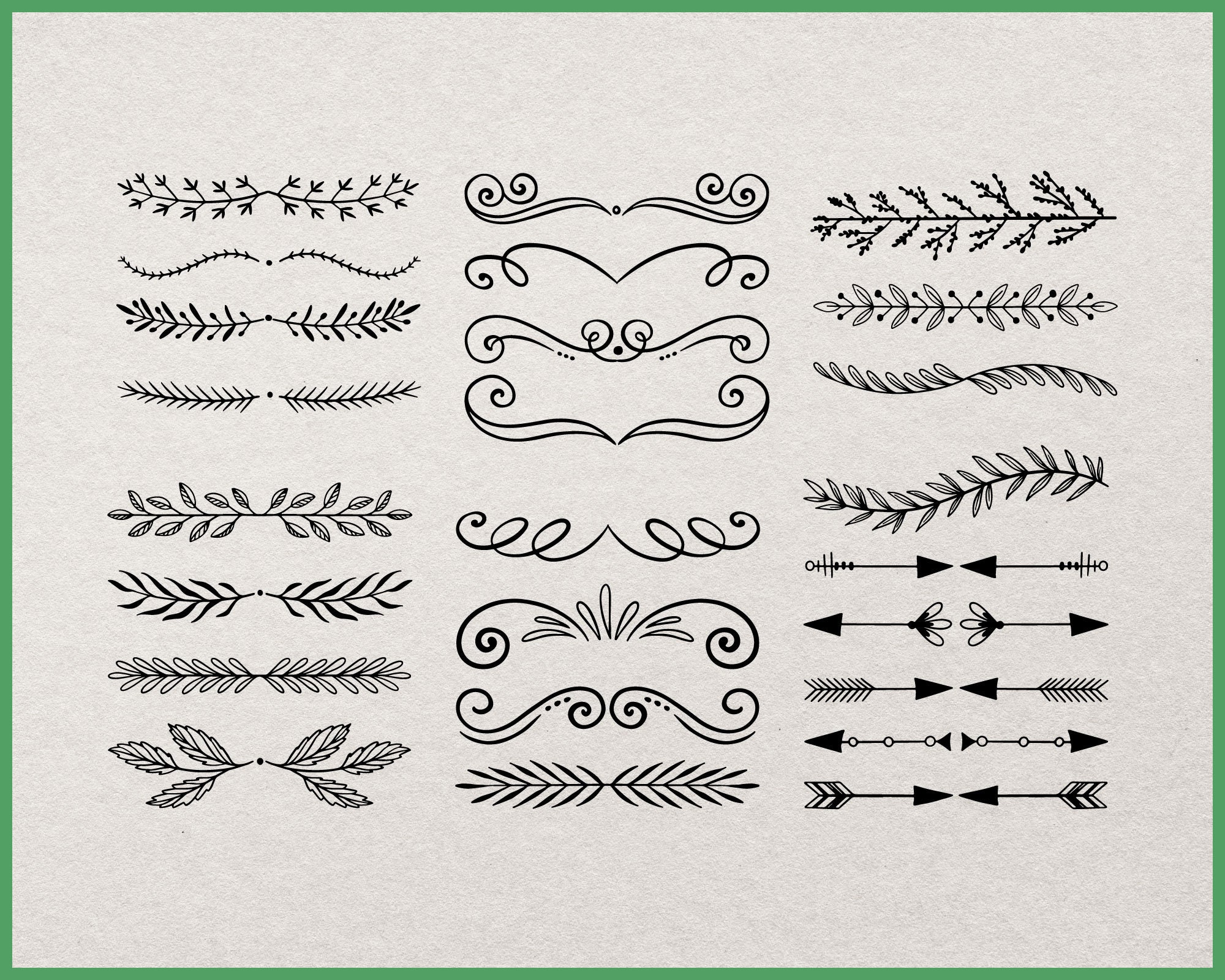 Decorative Elements Svg Flourishes Svg Swirls Svg Ornaments - Etsy