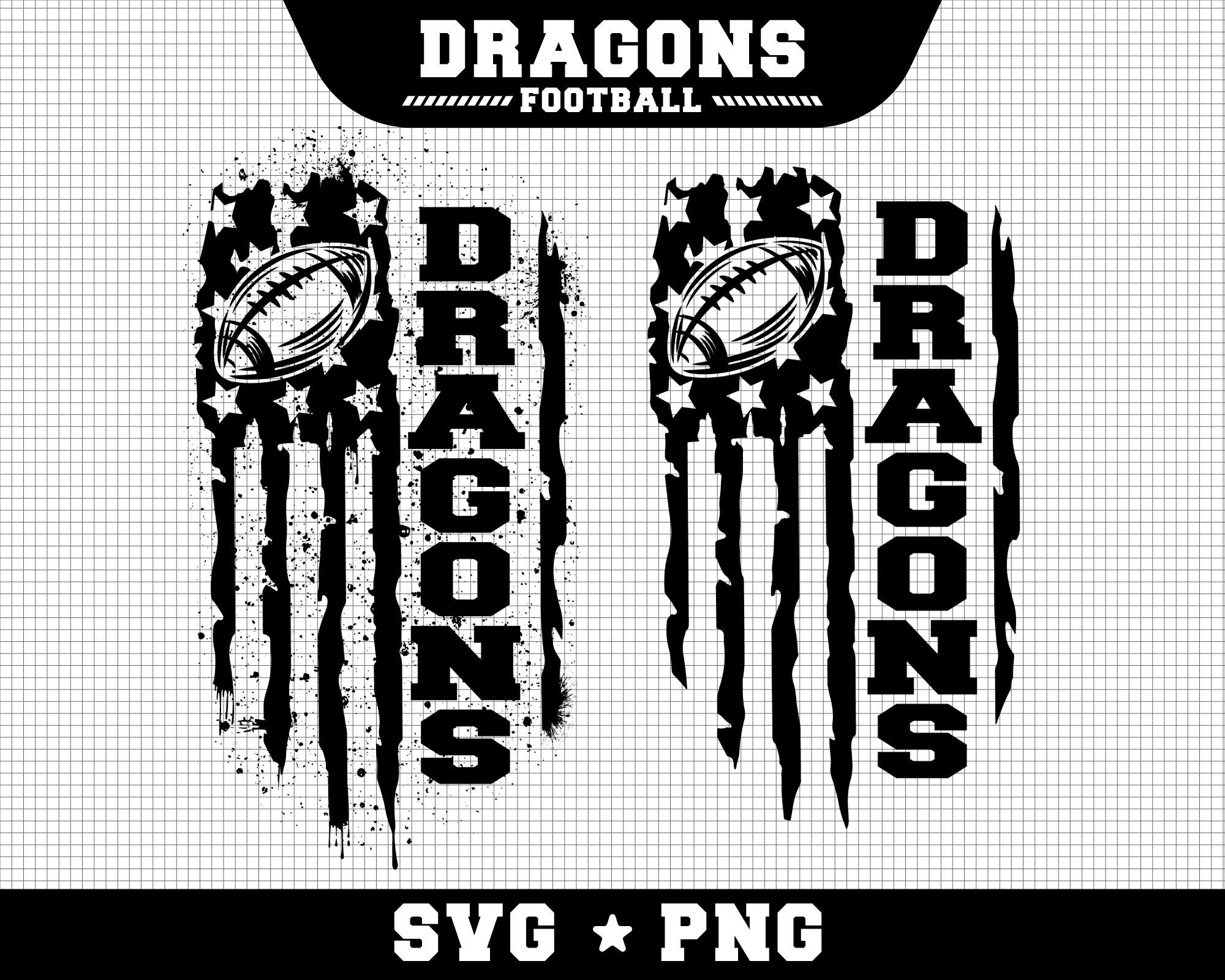 Dragons Football Svg, Dragons Svg, Game Day Svg, Football SVG, USA Flag ...