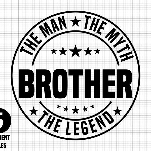 Brother the Man the Myth Svg - Etsy