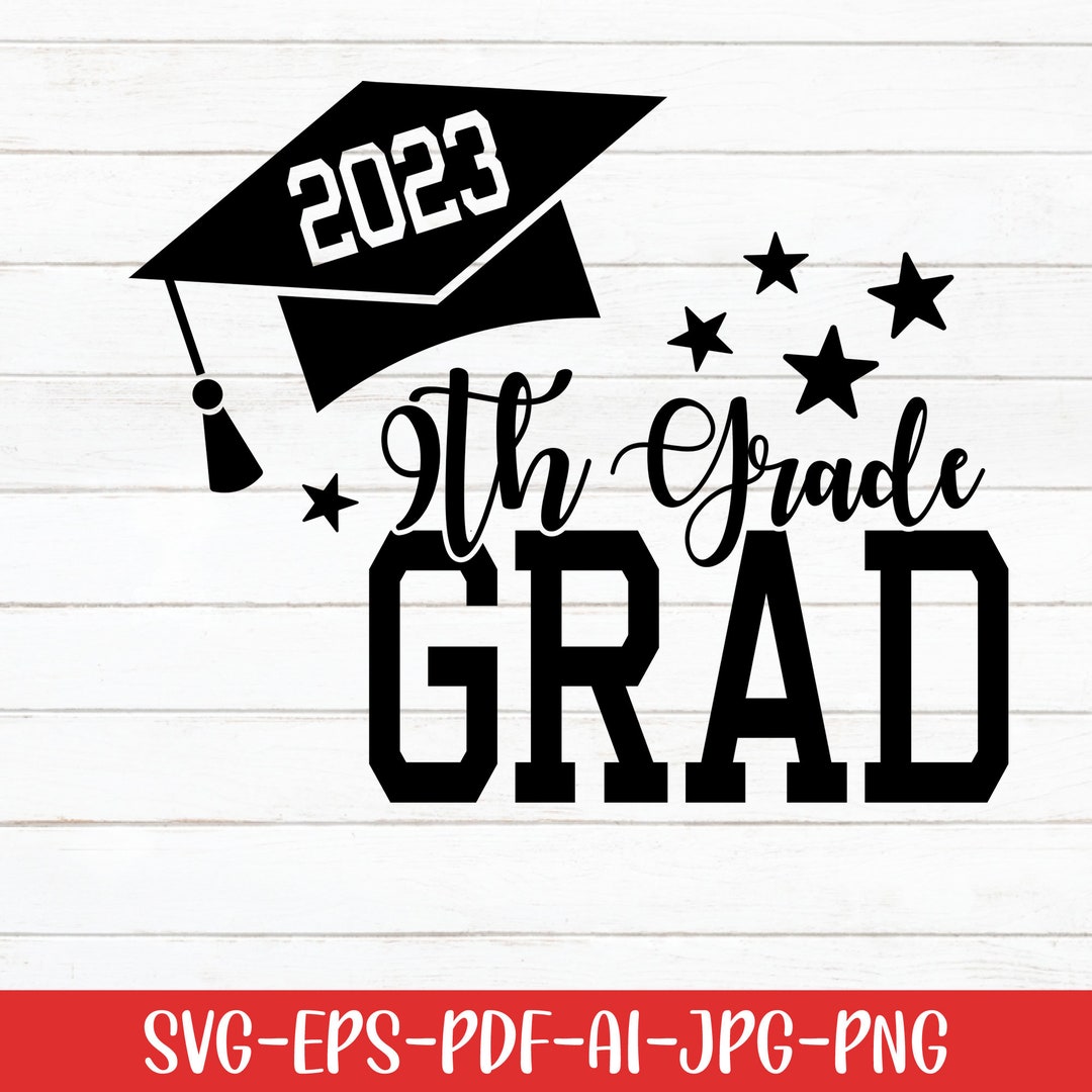 9th Grade Grad Svg, Graduation Svg, Back to School Svg, Digital ...