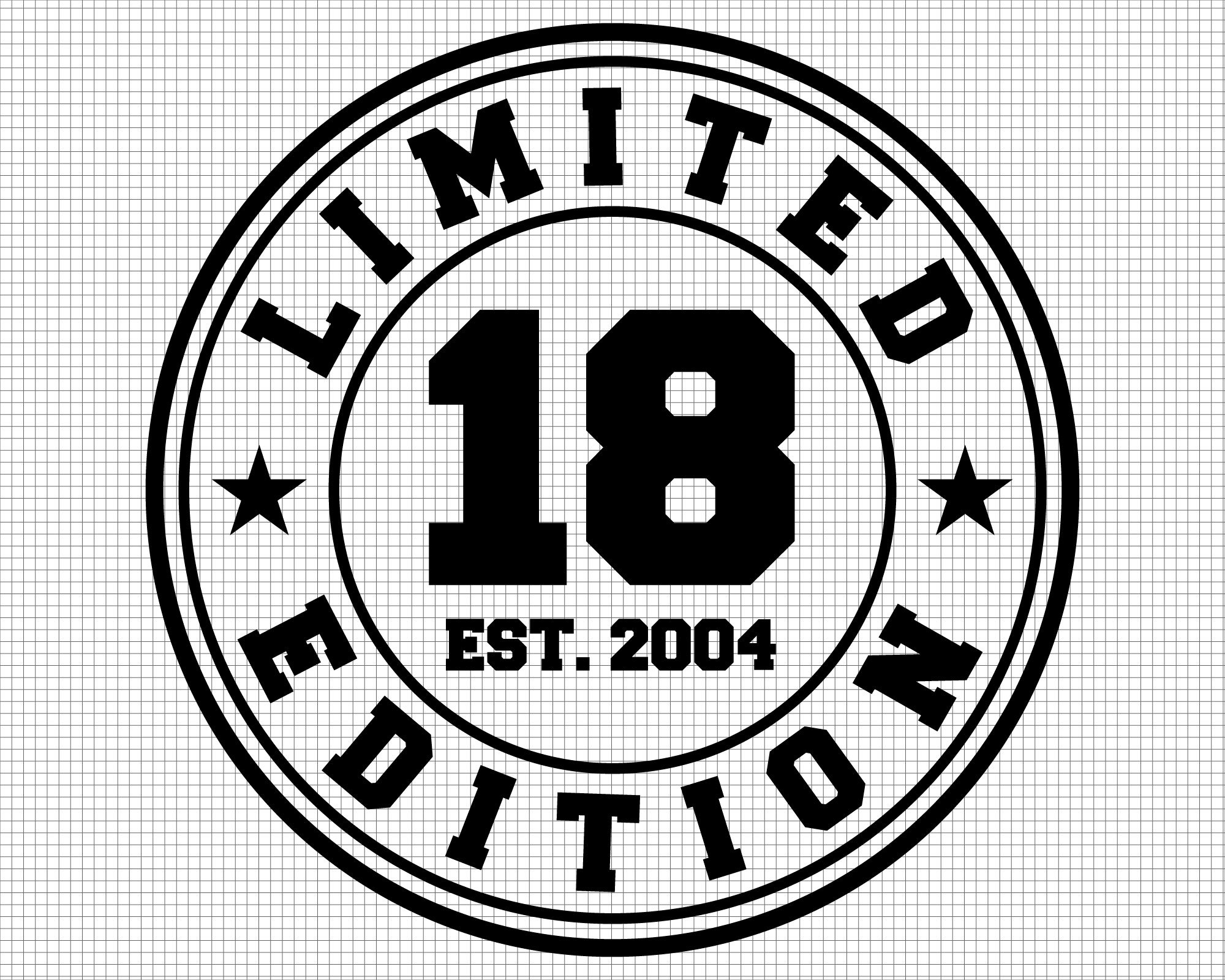 18th Birthday Svg Digital Download Eighteen Est 2004 Svg 18 - Etsy Denmark