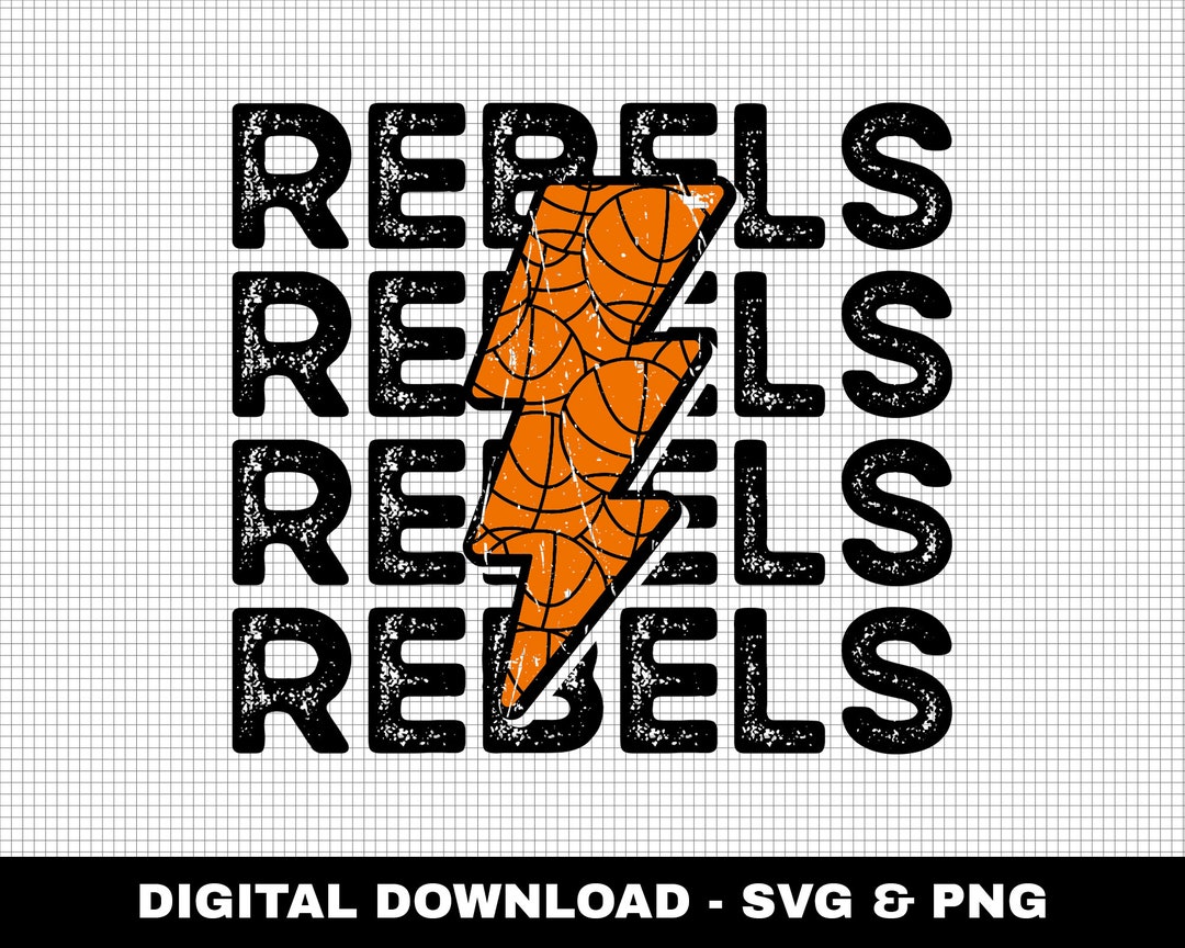 Rebels Svg, Distressed Svg, Basketball Svg, Digital Downloads ...