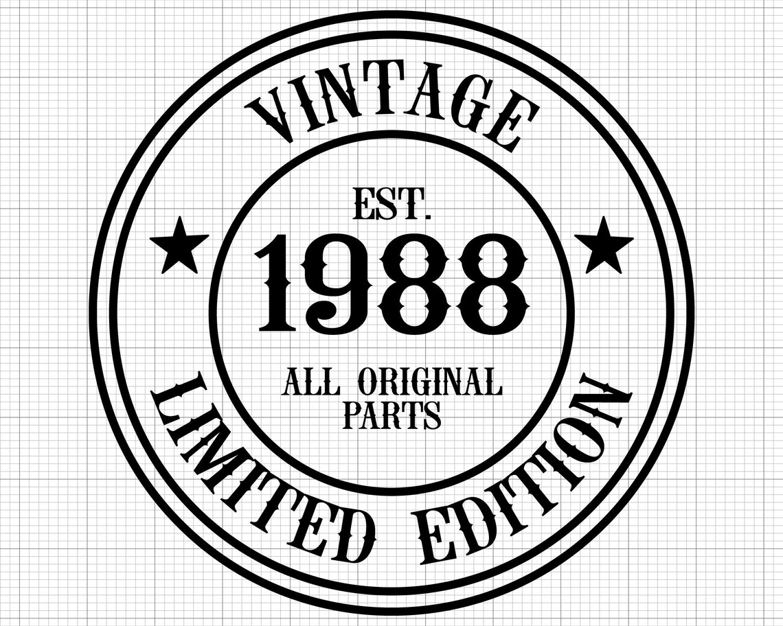 34th Birthday Svg Digital Download All Original Parts Svg - Etsy