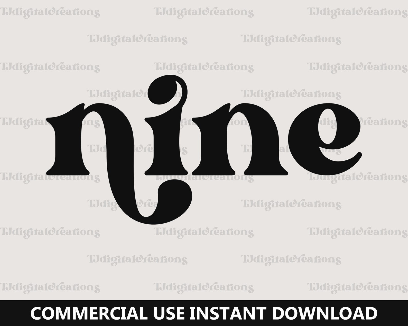 Nine Svg 9th Birthday Svg Digital Download Birthday Svg - Etsy