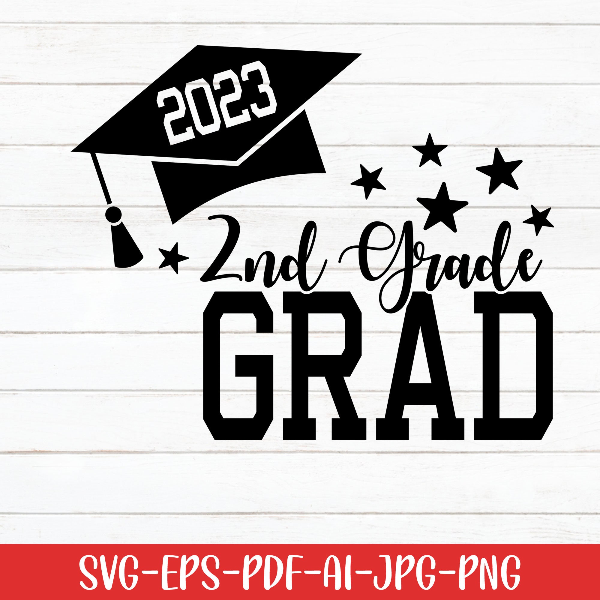 2nd Grade Grad Svg, Graduation Svg, Back to School Svg, Digital ...