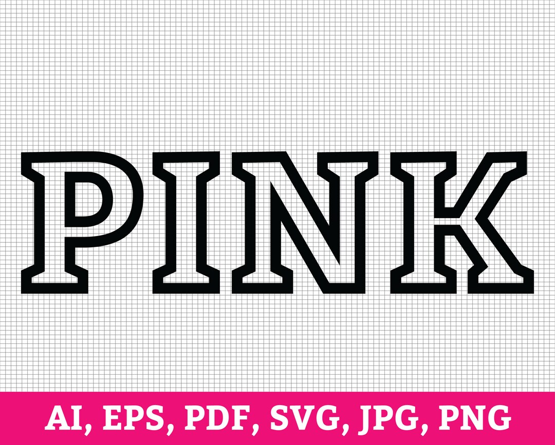 Pink Svg, Pink Logo Svg, Pink Svg Files for Cricut, Cancer Awareness ...