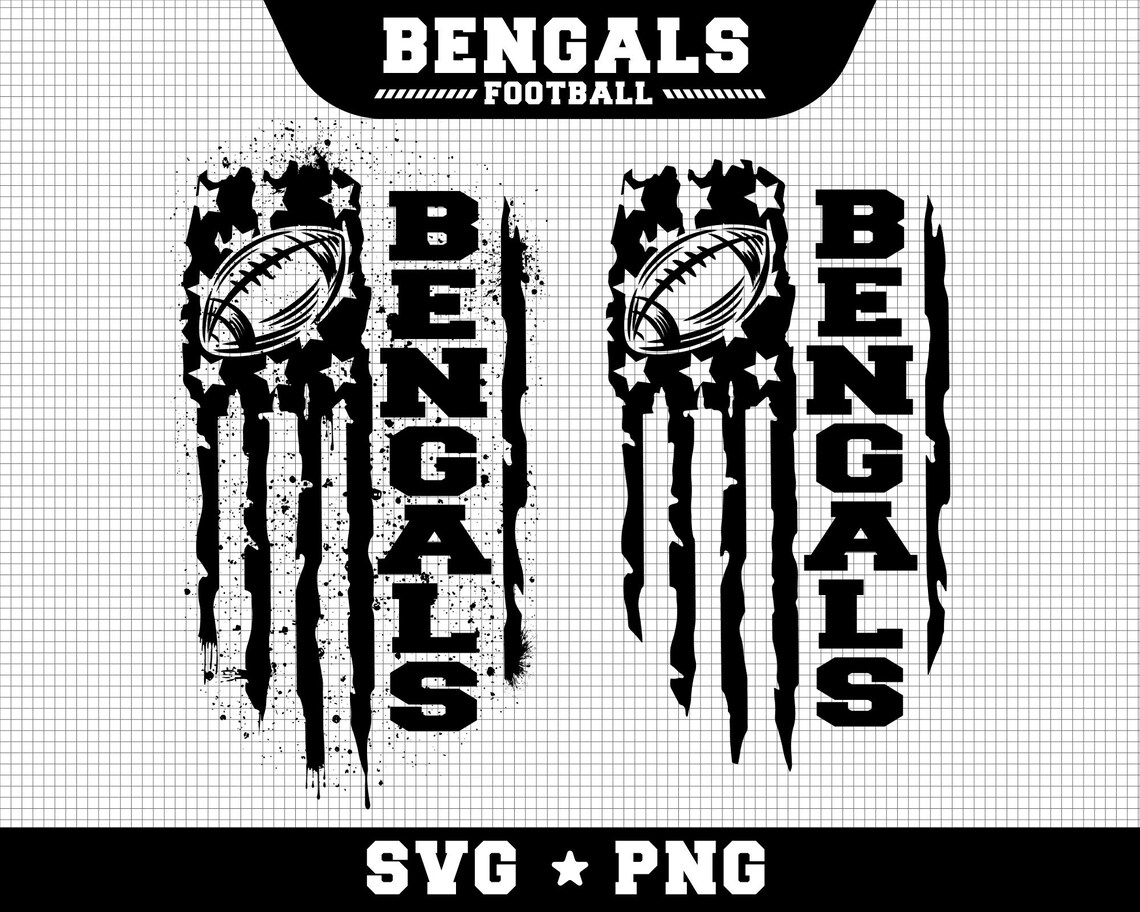 Bengals Svg, Game Day Svg, Bengals Football Svg, Football SVG, USA Flag ...