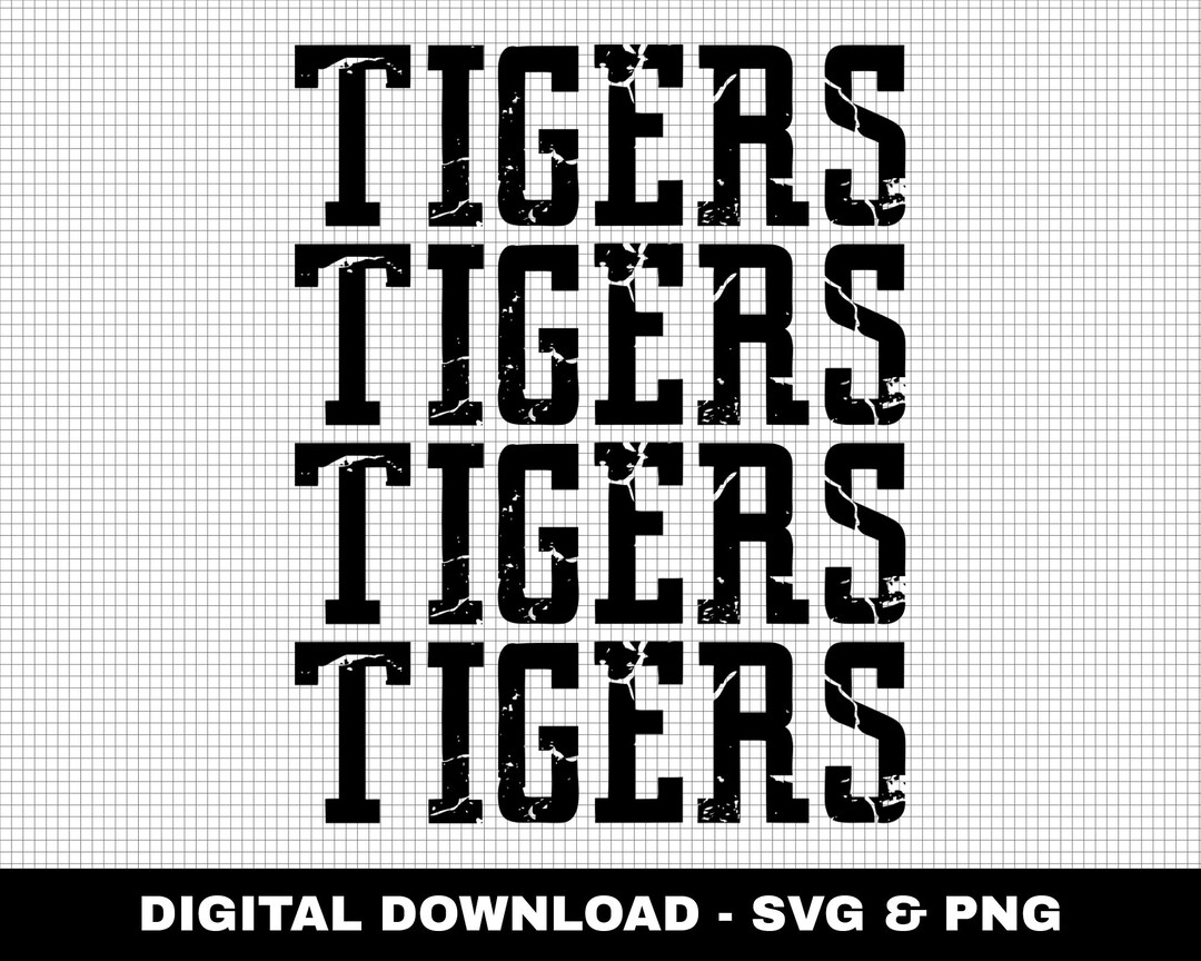 Tigers Svg, Distressed Svg, Basketball Svg, Cricut, Sports Svg, Stacked ...