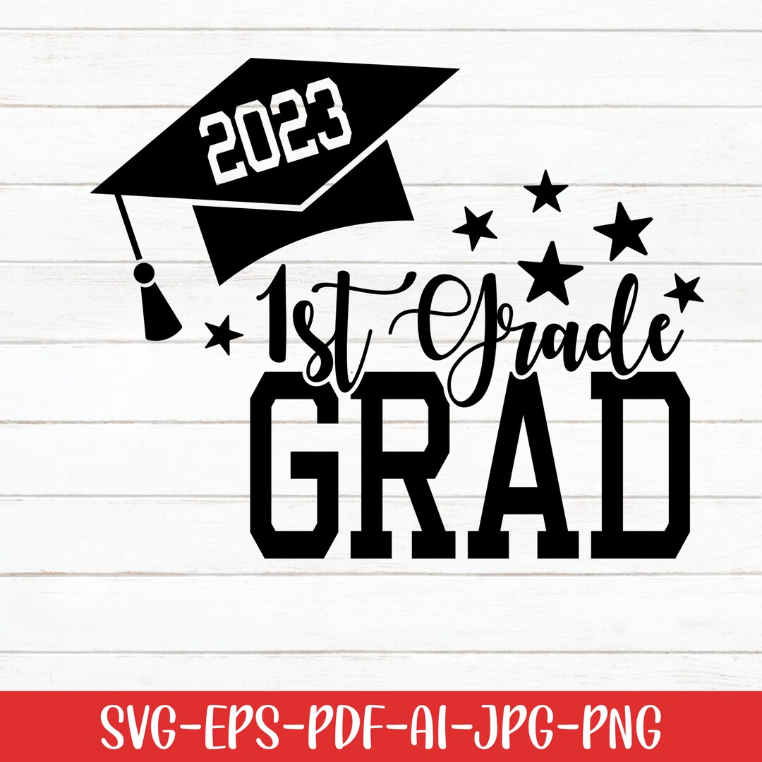 1st Grade Grad Svg, Graduation Svg, Back to School Svg, Digital ...