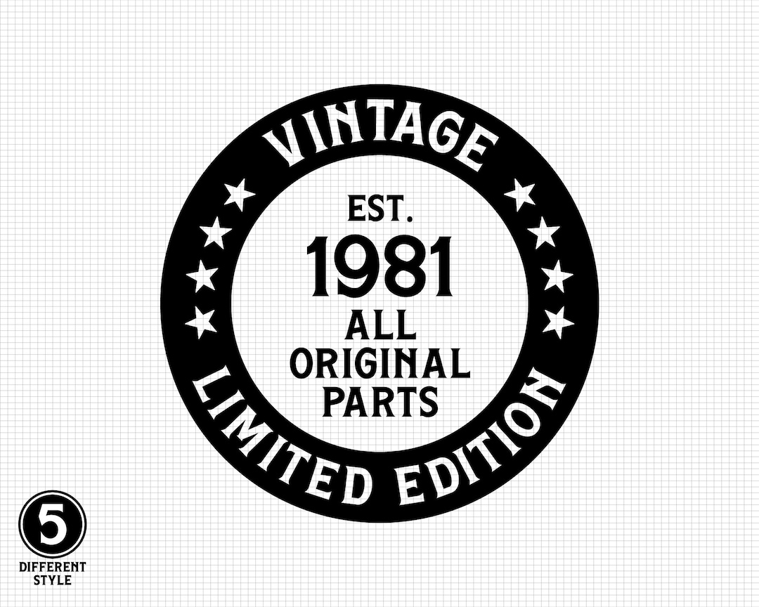 Vintage 1981 Svg, Aged to Perfection Svg, 41th Birthday Svg, Happy 41th ...