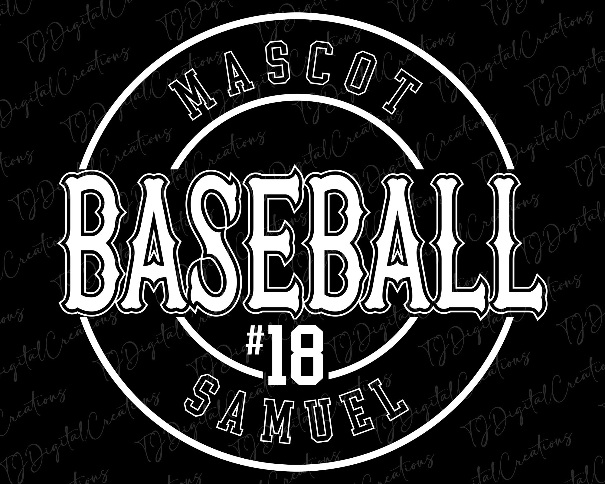 Baseball Mascot Svg, Custom Name Svg, Digital Download, Team Spirit Svg ...