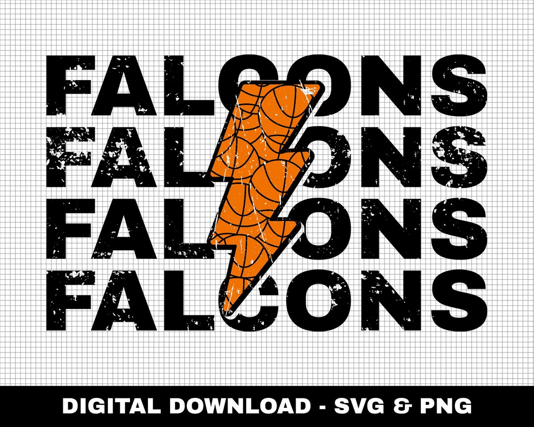 Falcons Svg, Distressed Svg, Basketball Svg, Digital Downloads ...