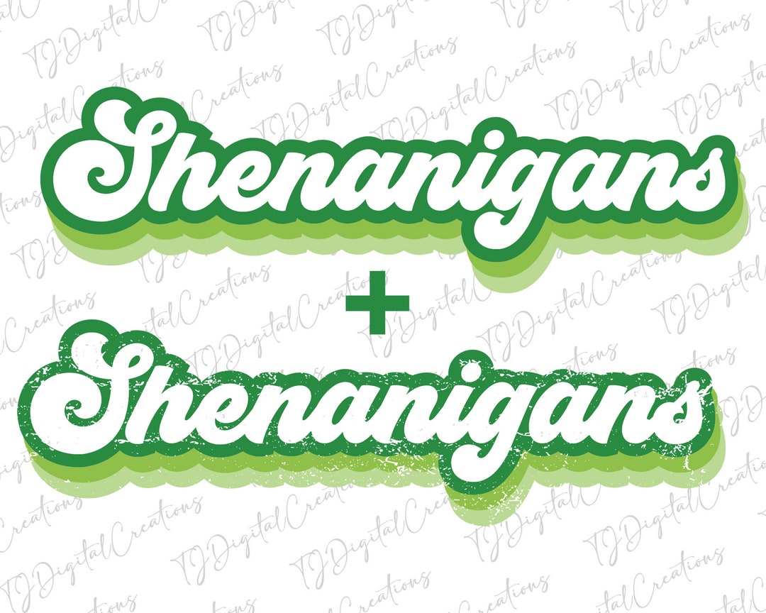 Shenanigans Svg, St Patricks Day Svg, Digital Download, Groovy Font Svg ...