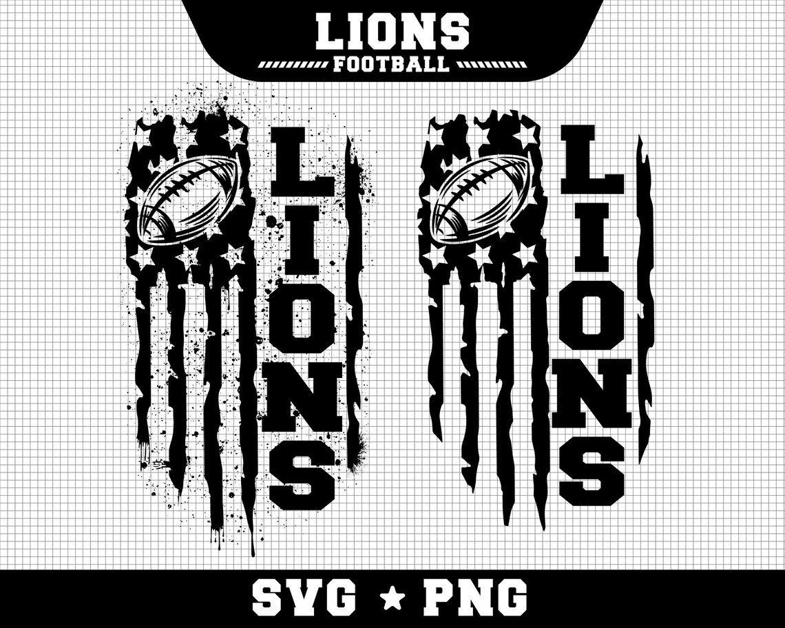 Lions Svg Lions Football Svg Game Day Svg Football SVG USA - Etsy