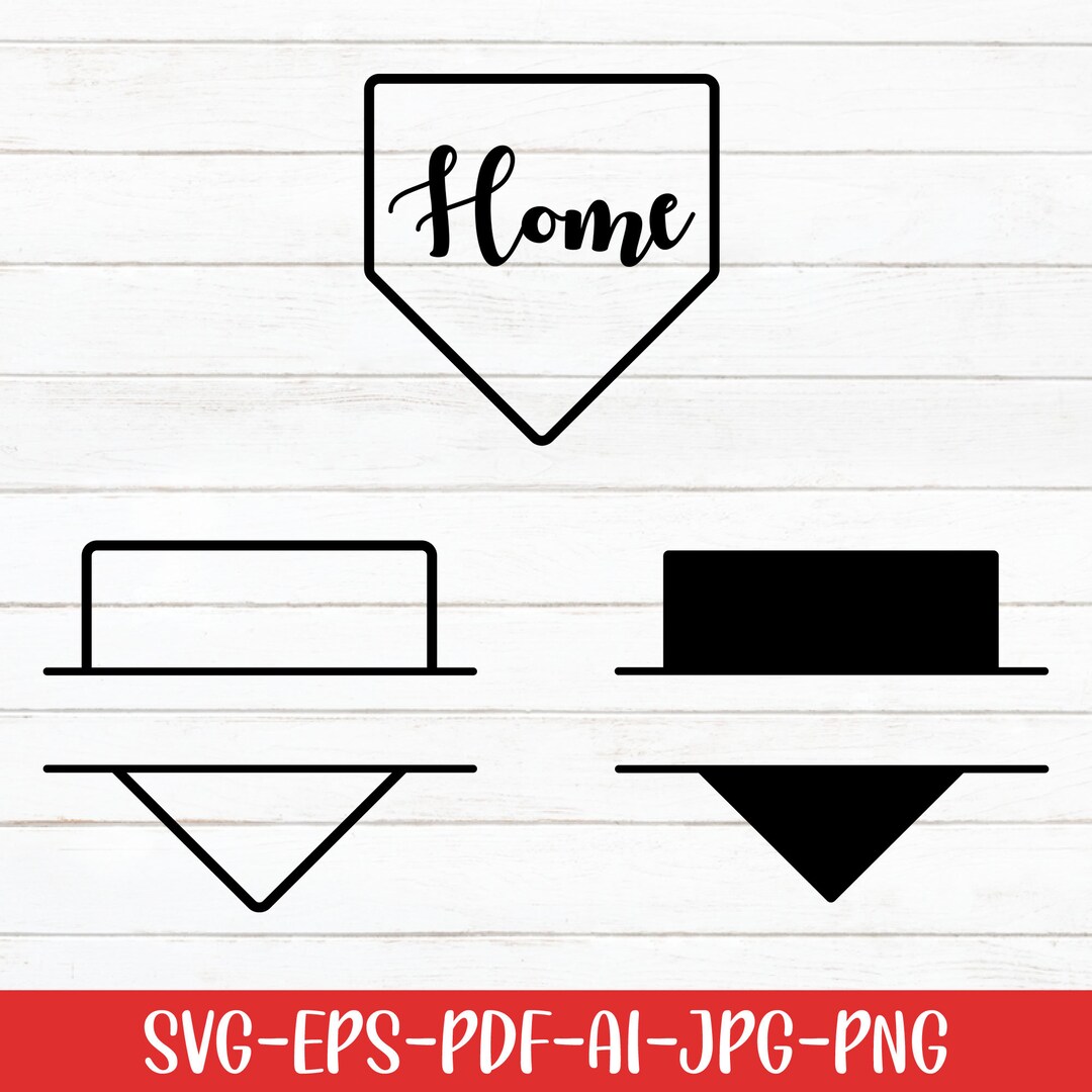Home Plate Svg, Baseball Plate Svg, Monogram Svg, Baseball Svg, Digital ...