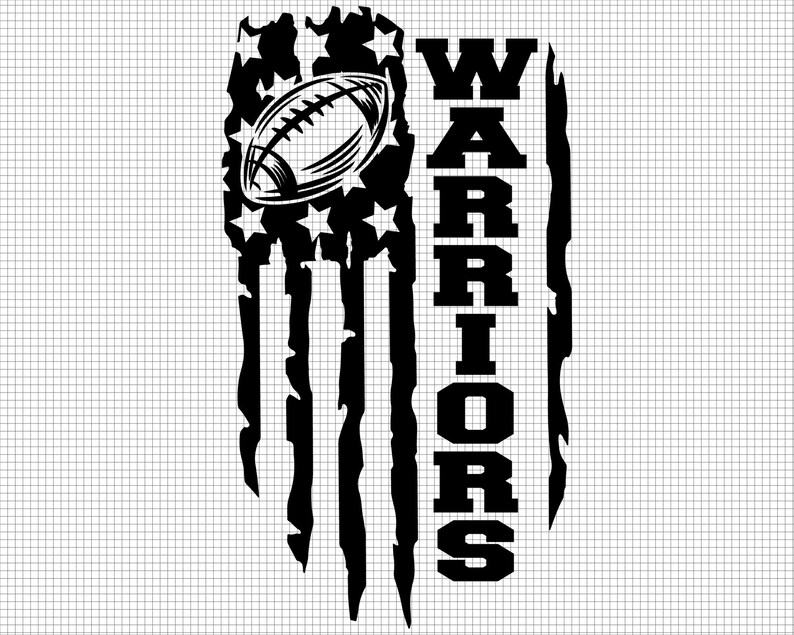 Warriors Football Svg, Warriors Svg, Game Day Svg, Football SVG, USA ...