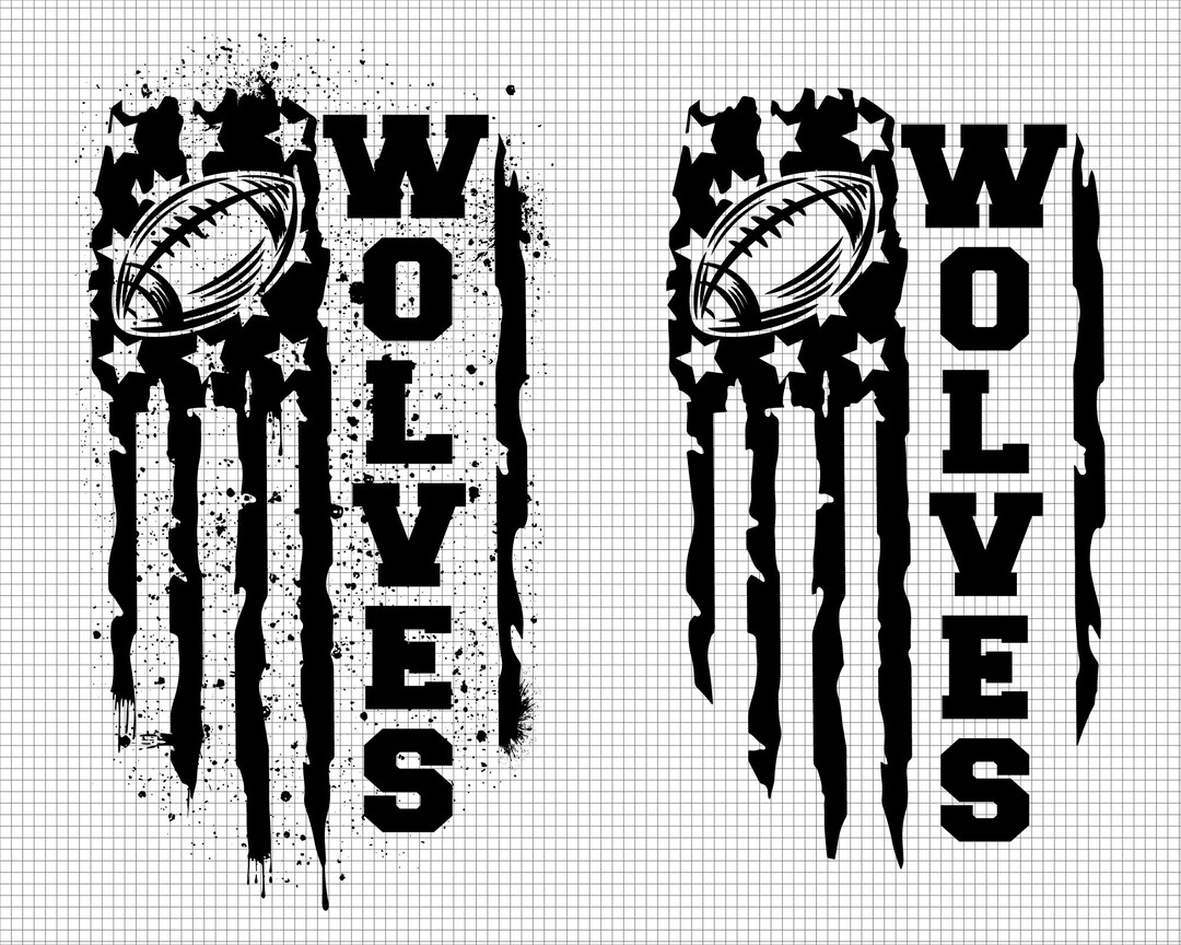 Wolves Football Svg, Wolves Svg, Game Day Svg, Football SVG, USA Flag ...