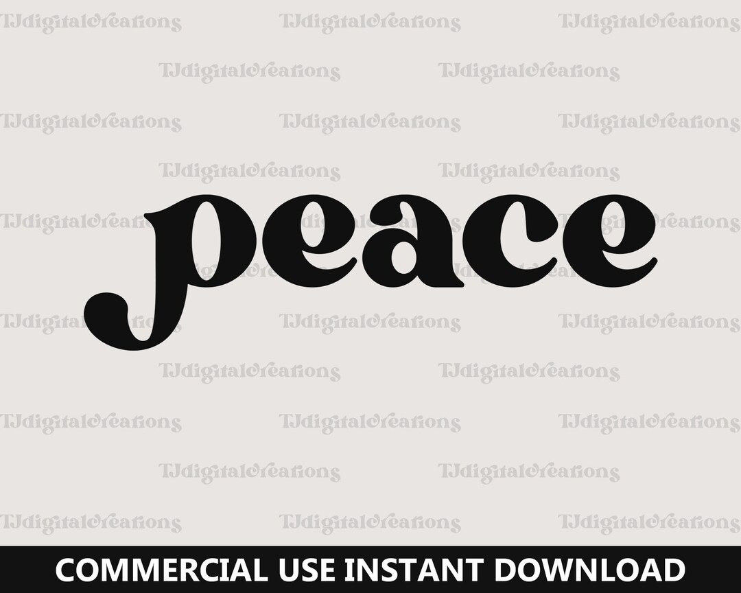 Peace Svg, Peace Word Svg, Digital Download, Inspirational Svg, Peace ...